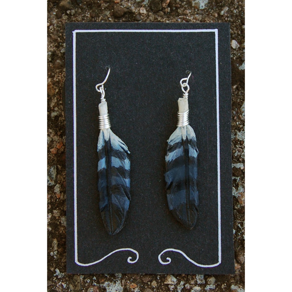 CUSTOM Leather Feather Earrings - Bird Feather Earrings Made to Order ...