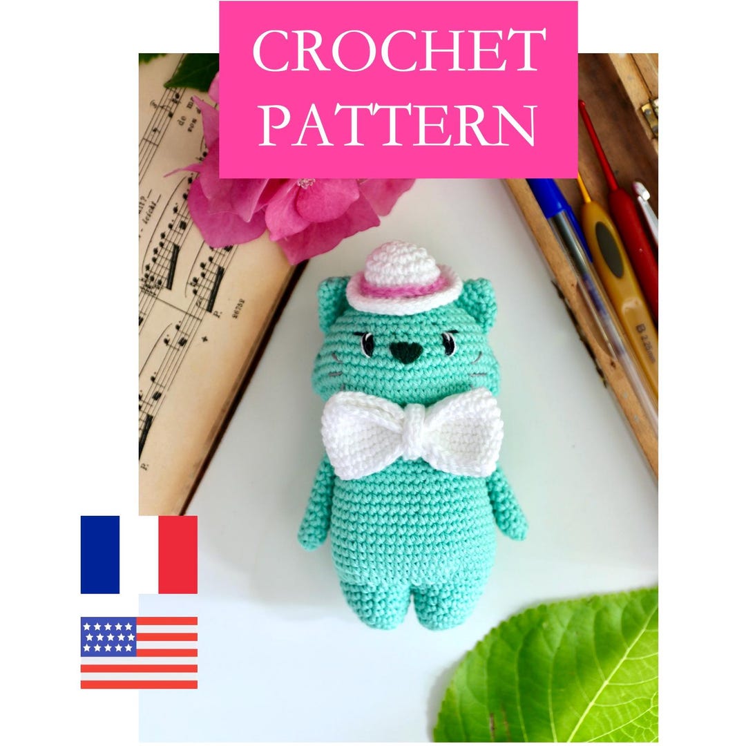 Crochet Pattern of a Very Elegant Round Cat - Etsy