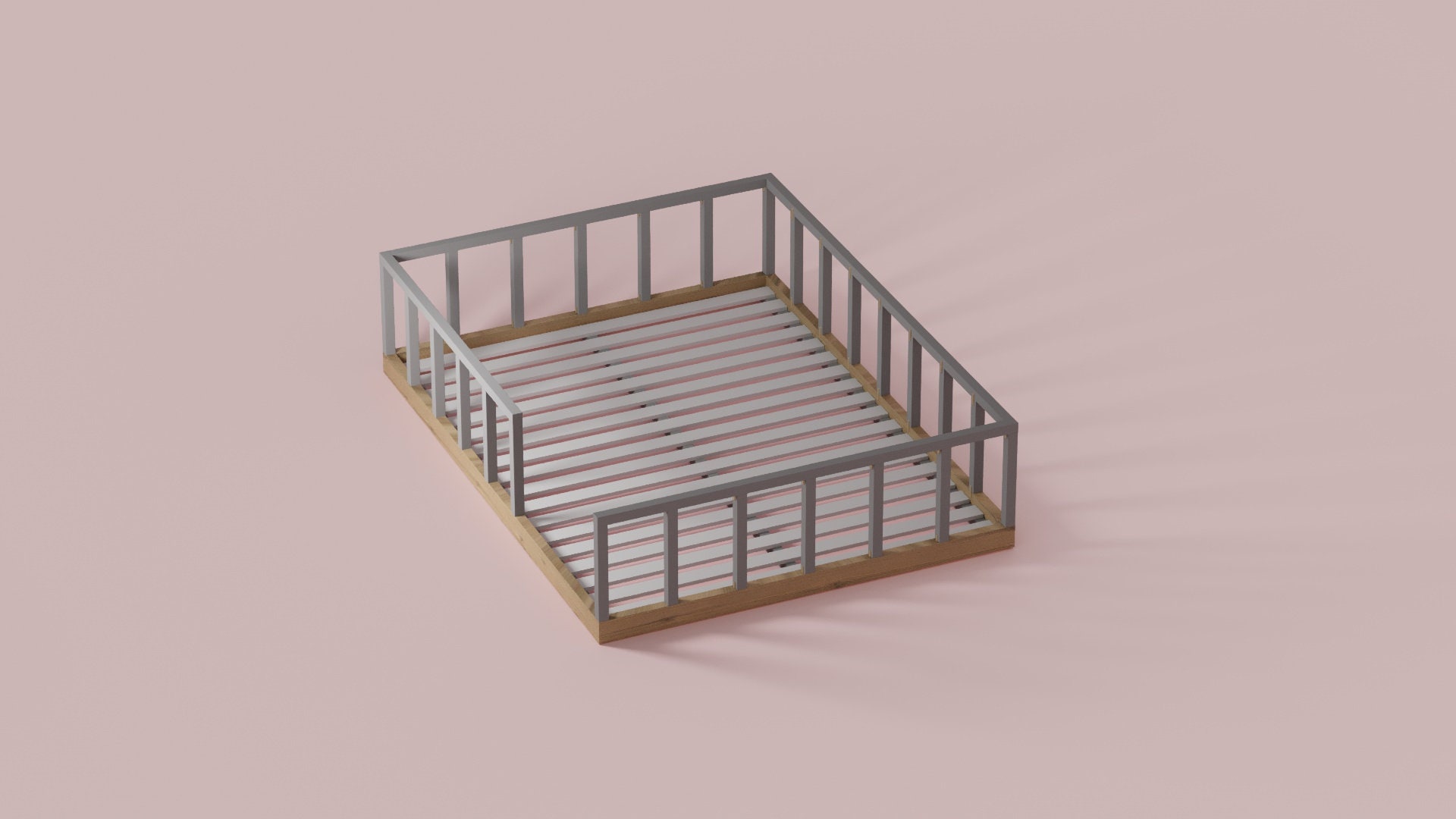 DIY Montessori, Toddler, Kids, Floor Bed Frame Build Plan - UK King ...