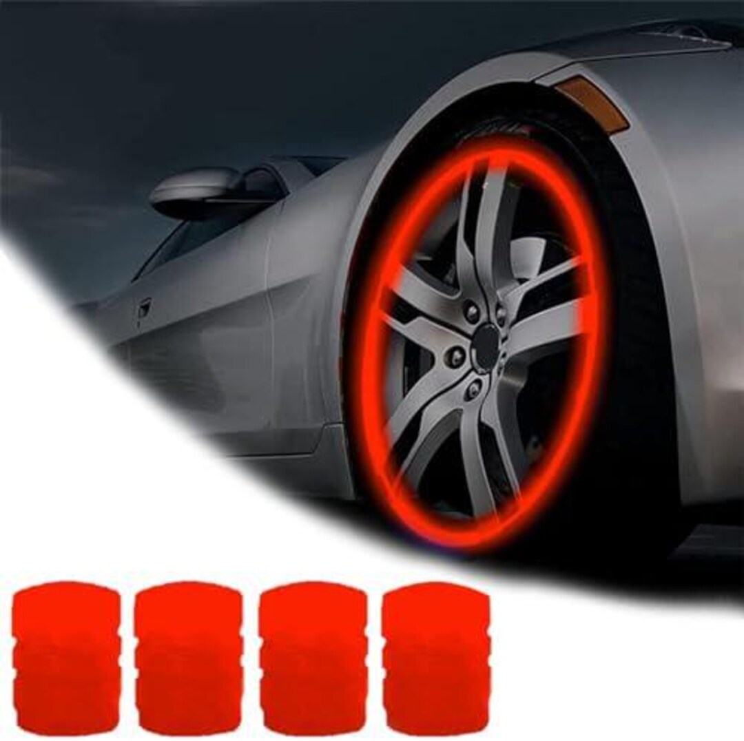 Red Glow in the Dark Vehicle Dust Caps UK - Etsy