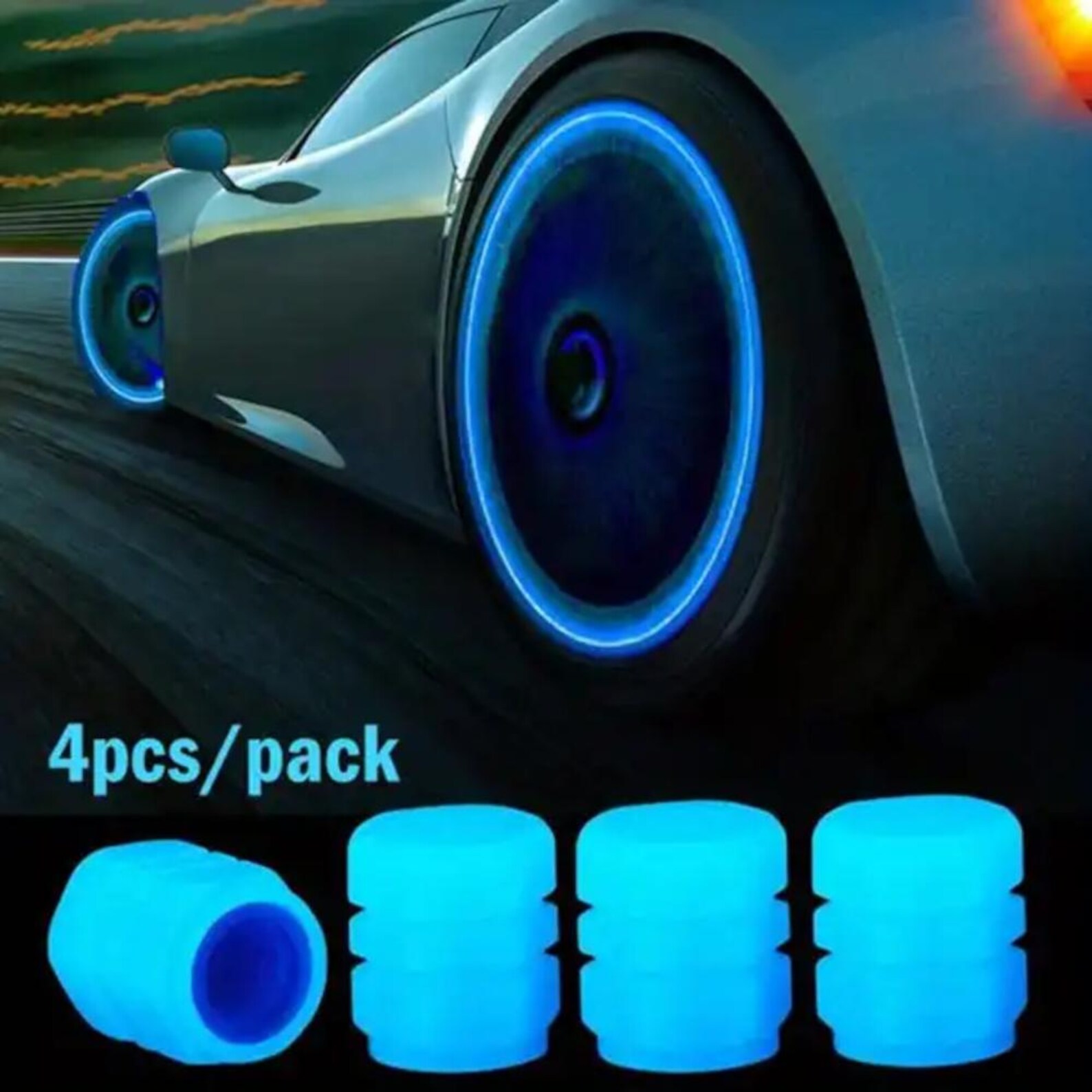 Blue Glow in the Dark Vehicle Dust Caps UK - Etsy