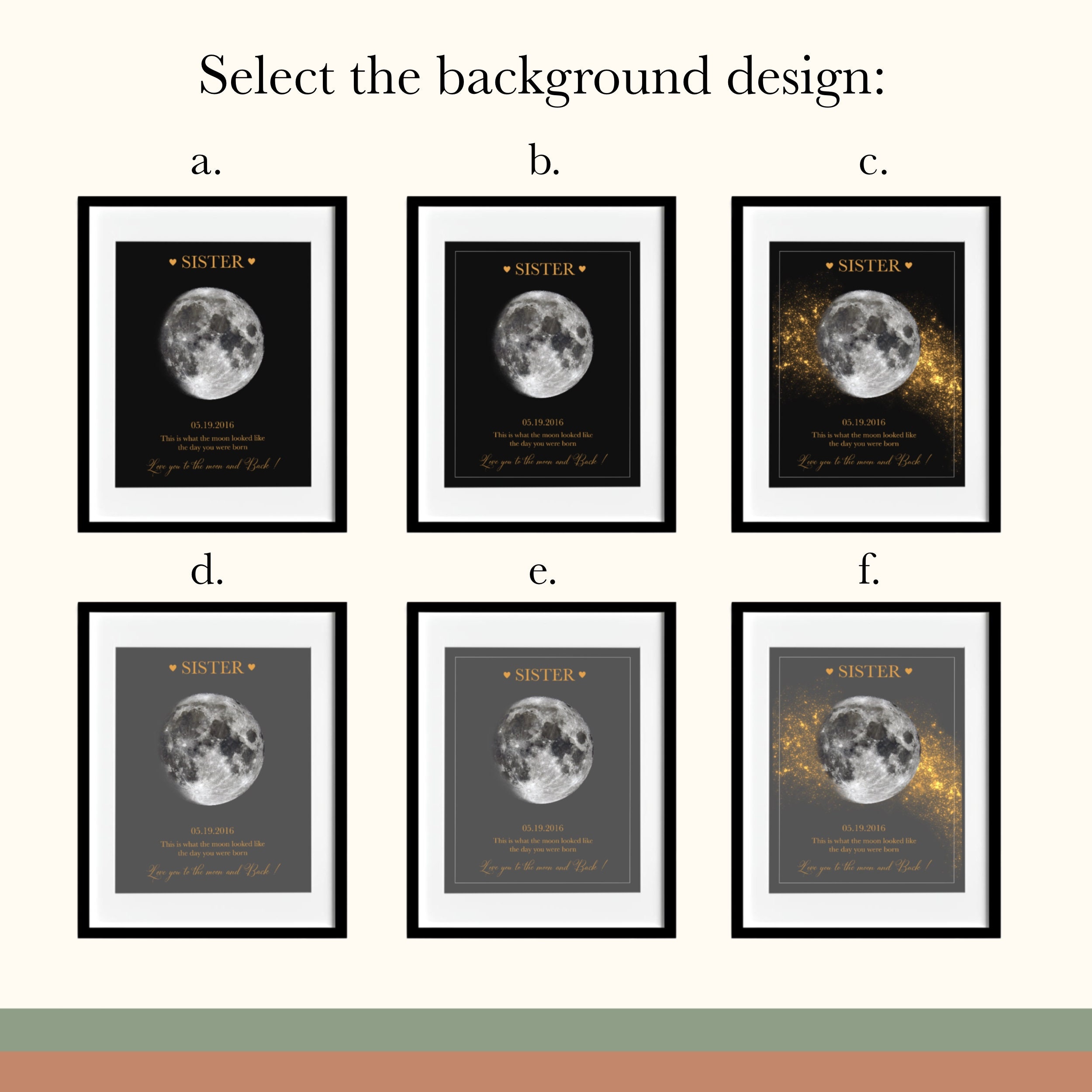 Custom Moon Phase Print, Personalized Birthday Gift, Printable the Day ...