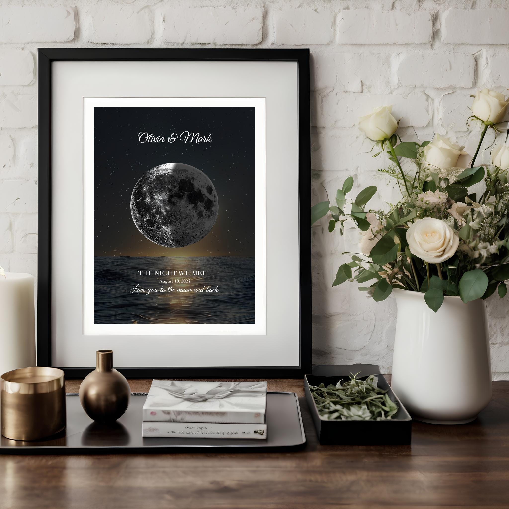 Custom Moon Phase Print, Personalized Birthday Gift, Printable the Day ...