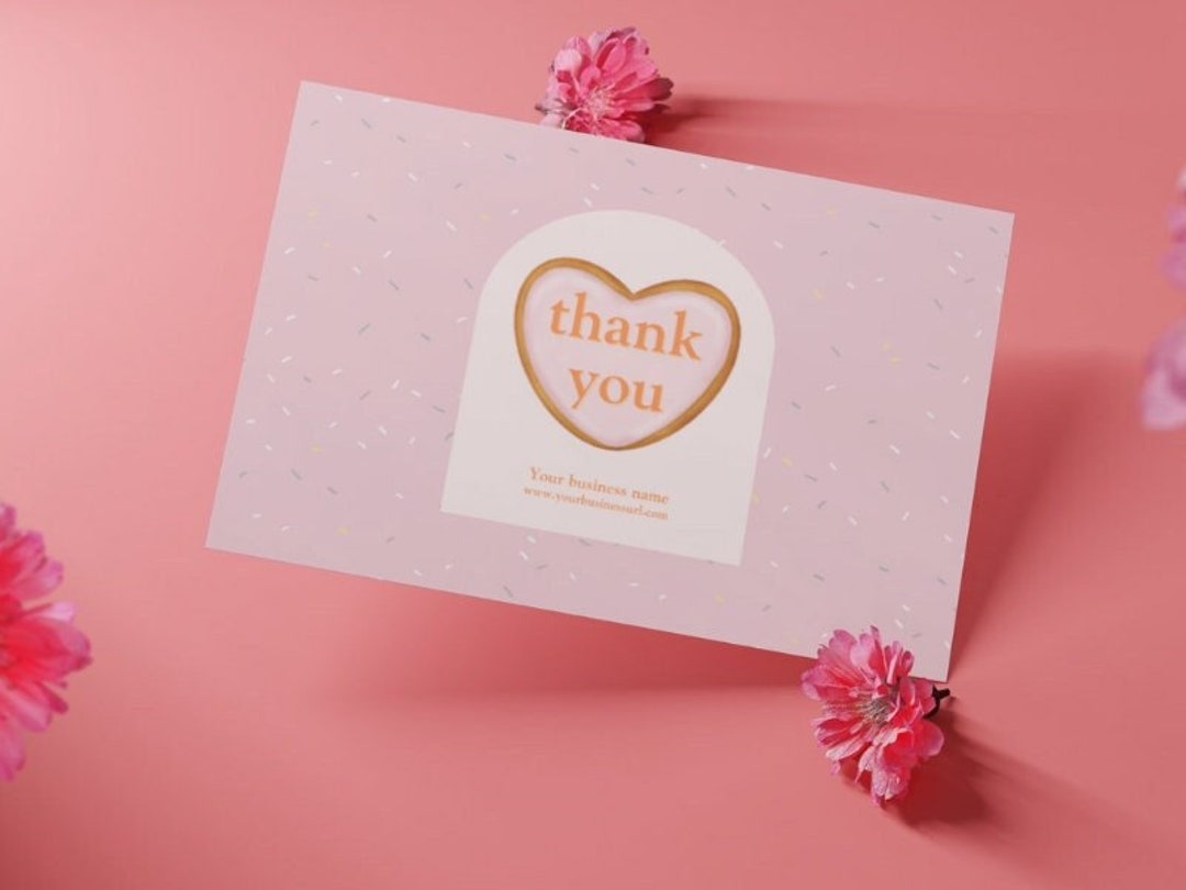 Bakery Thank You Card Editable Canva Template Cake Shop, Home Baking ...