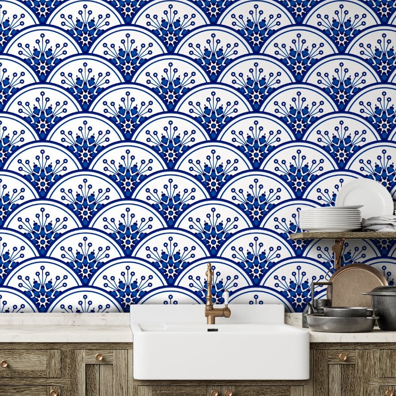 White Tile Wallpaper - Etsy