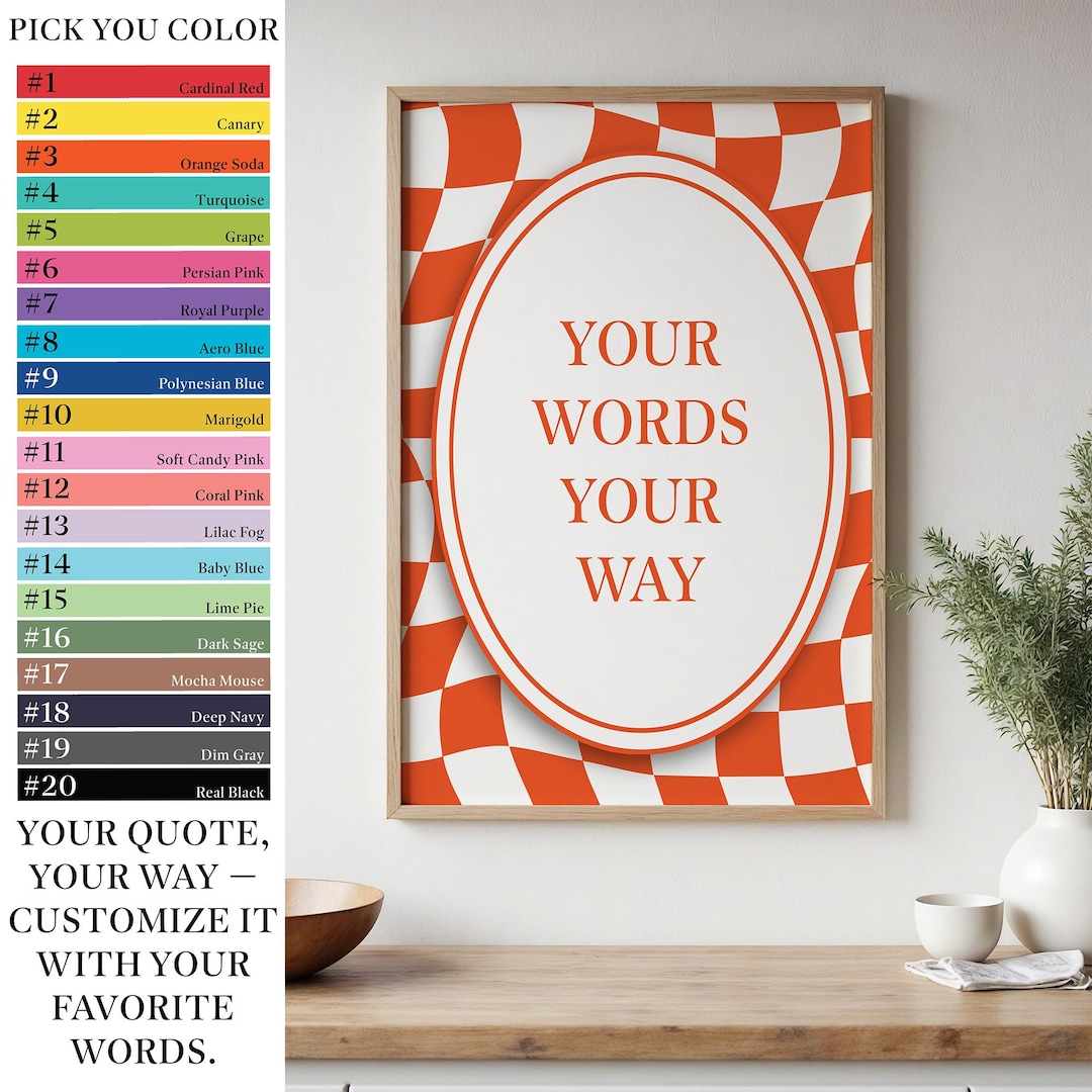 Custom Quote Poster: Bold Typography Pop Art (digital Download) - Etsy