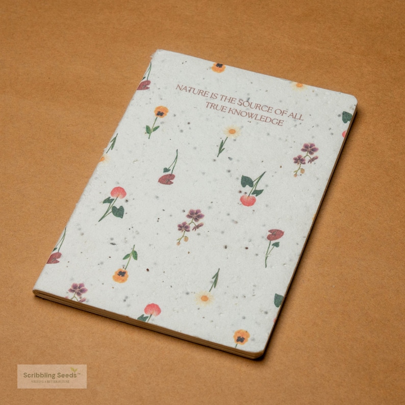 Plantable Seed Paper Diary: Eco-friendly Vegan A5 Notebook With ...