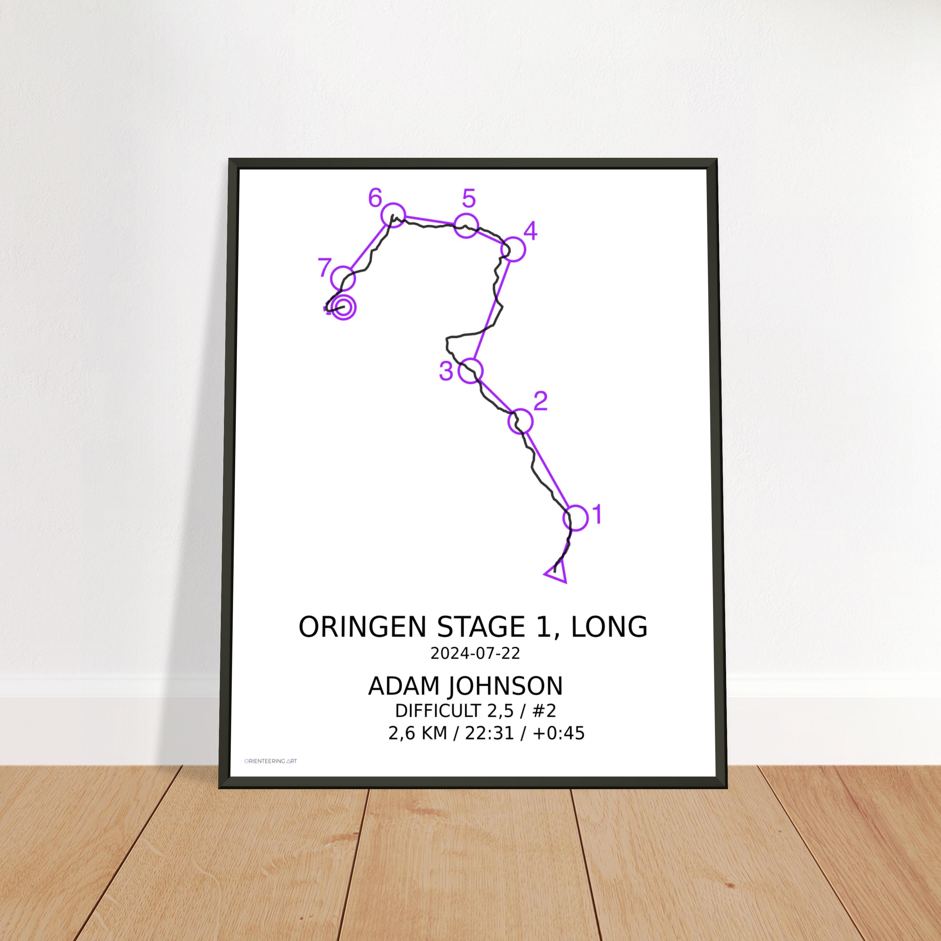 Orienteering Personalized Race Poster 40x50 Cm | Custom Map Art ...