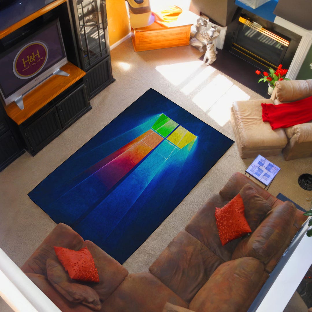 Windows-inspired RGB Rug - Modern Tech Themed Home Decor by H&H Design ...