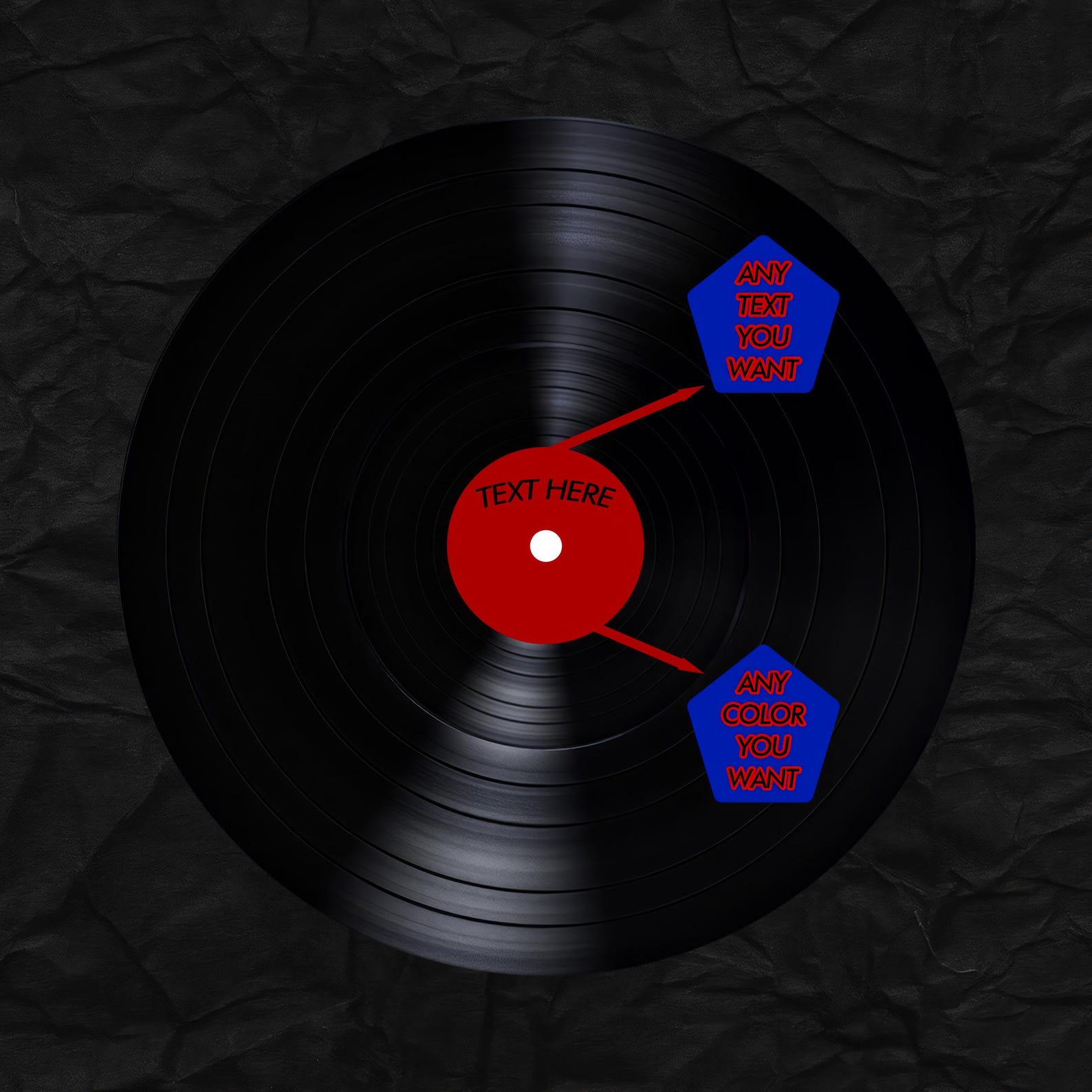 Personalized Vinyl Record Shaped Rug - Customizable Retro Music Decor ...