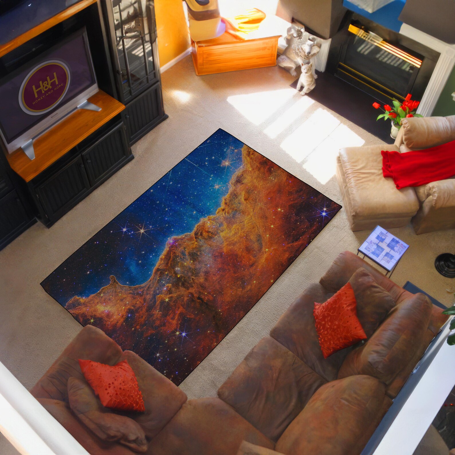 Space Rug,james Webb Pillars of Creation,nebula Rug,james Webb Space ...