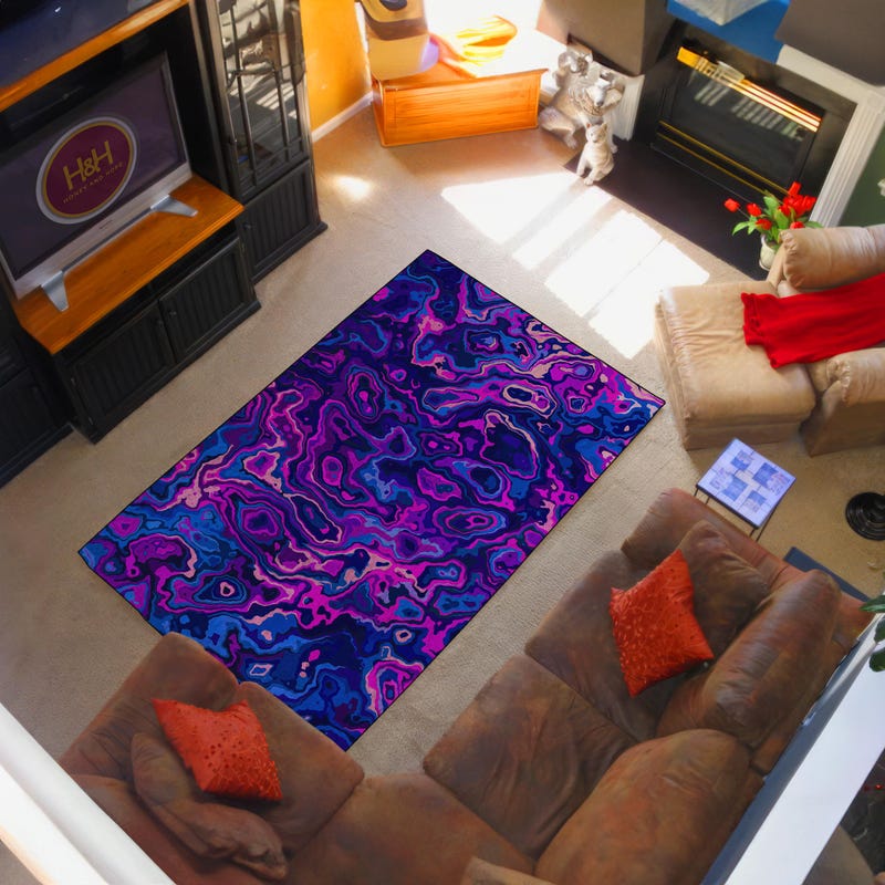 Trippy Rug - Etsy