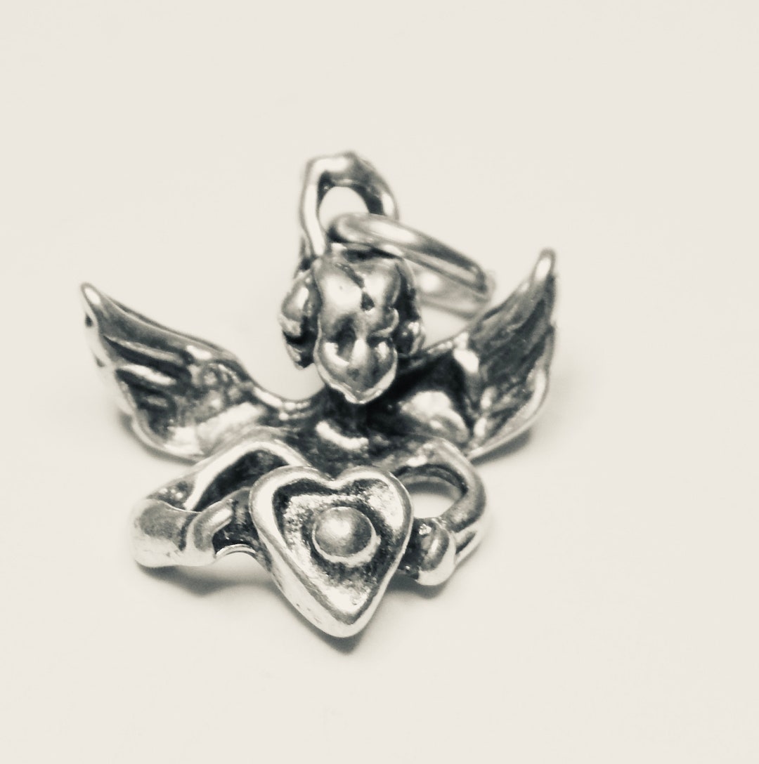 Sterling Silver 3D Angel Cherub Charm - Etsy