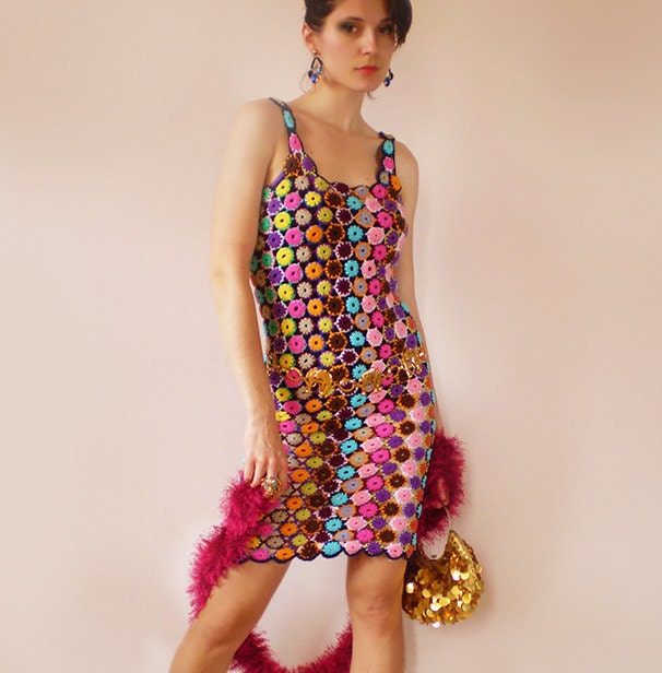 Circle'd Multicolored Dress - Etsy