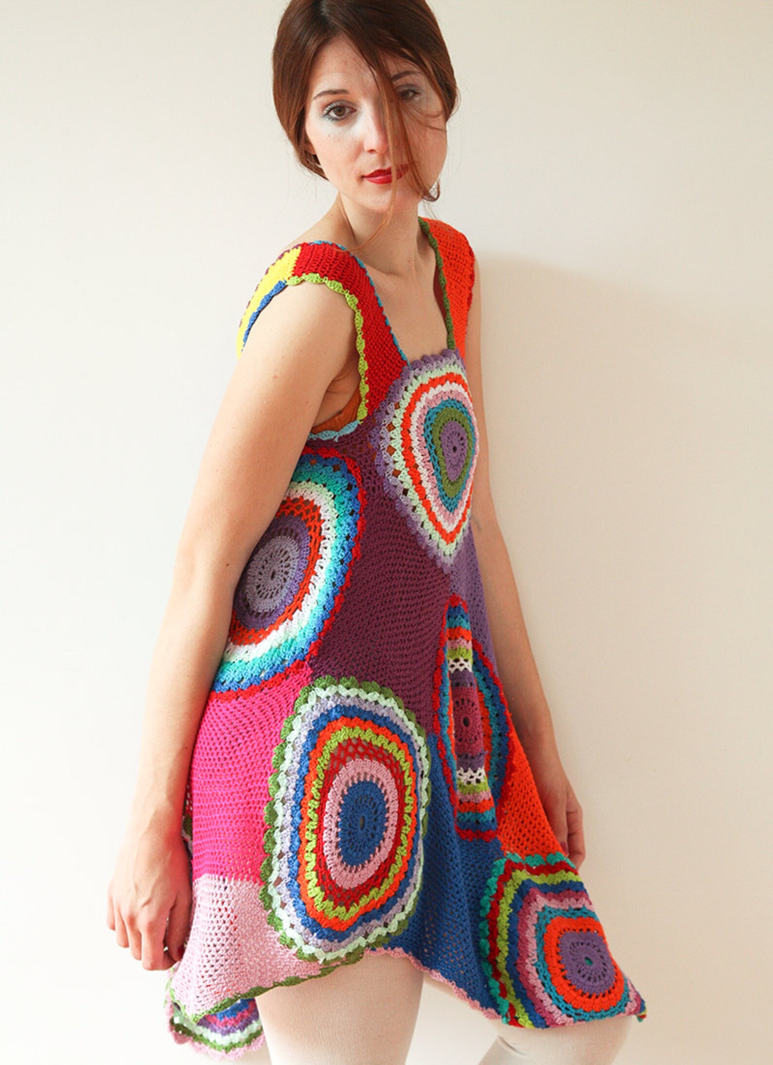 Women's Dress / Tunic , Light Silky Yarn Summer Version MADE TO ORDER ...