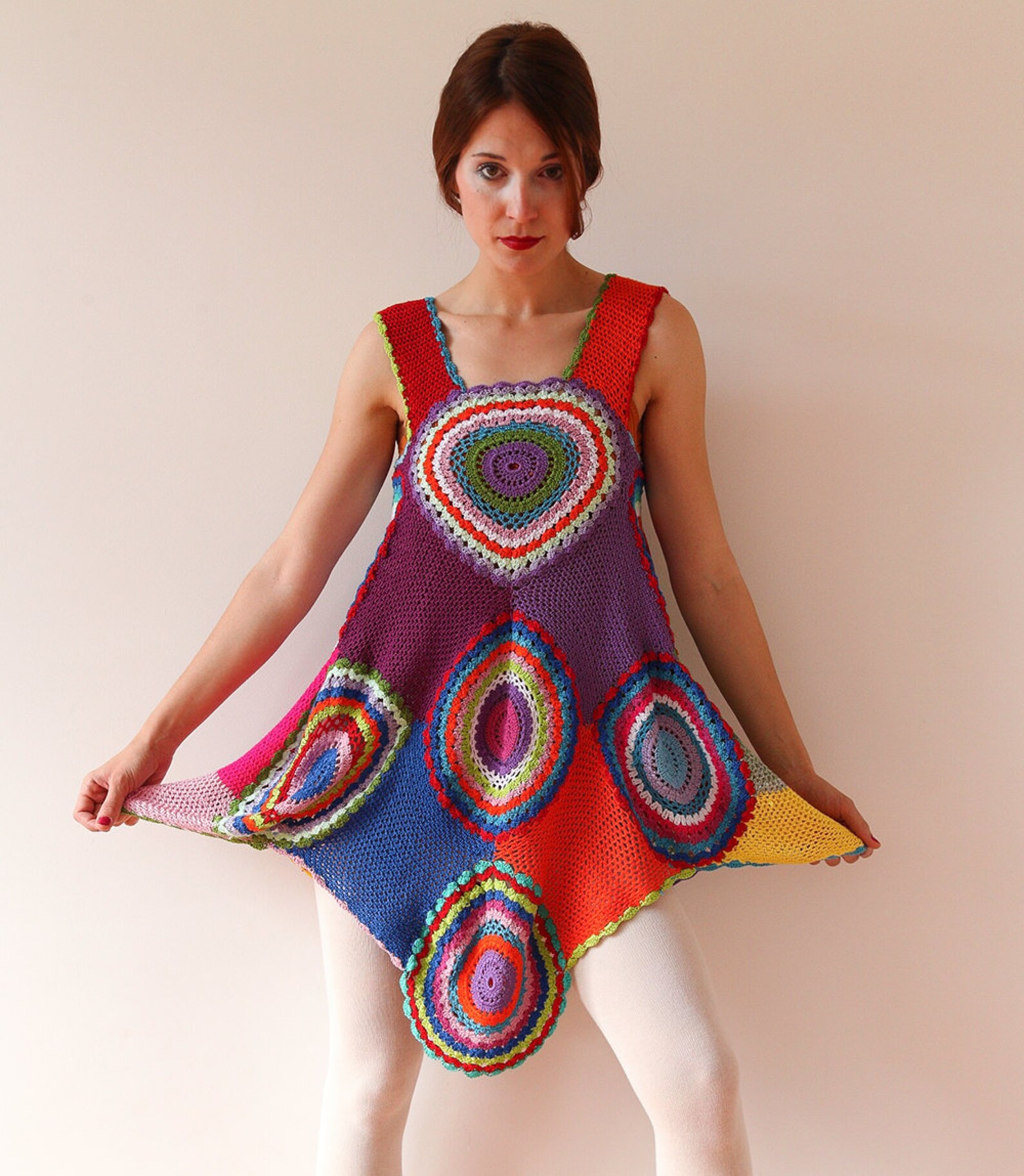 Women's Dress / Tunic , Light Silky Yarn Summer Version - MADE TO ORDER ...