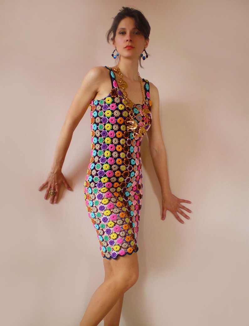 Circle'd Multicolored Dress - Etsy