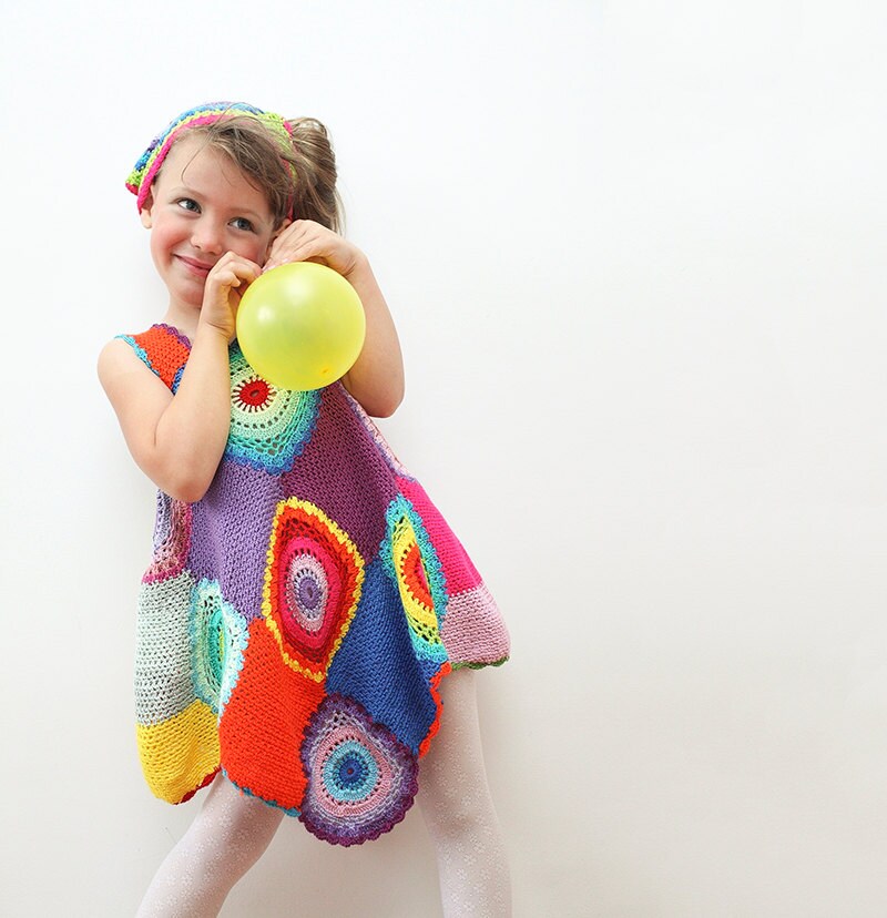 Girl's Dress - Light Silky Yarn- MADE TO ORDER - Etsy