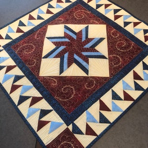 Quilted Liberty Lamoyne Star 22 Inch Square Table - Etsy