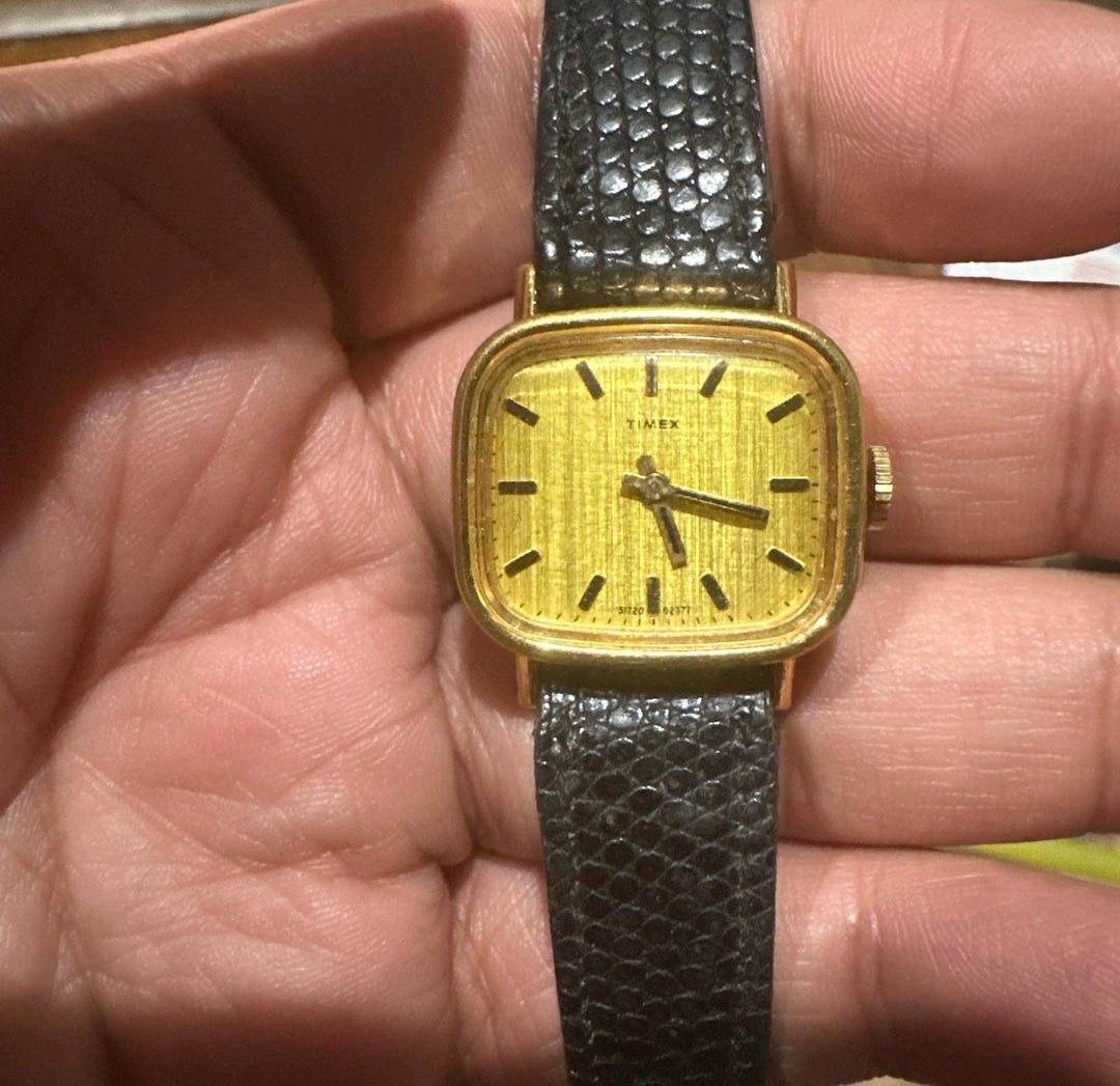 Vintage Ladies Timex Square Mechanical Watch W450 for Repair Good ...