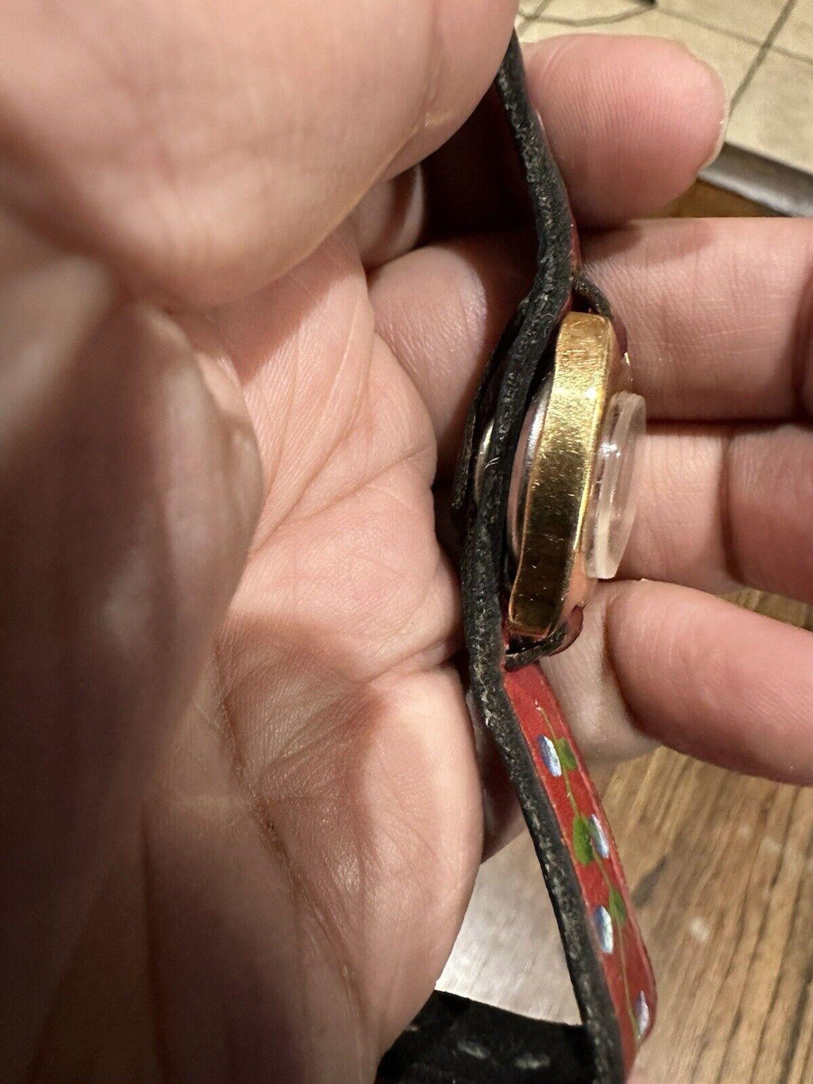 WORKING* Timex Rare Vintage Watch Red & Gold Dial Mechanical Watch With ...