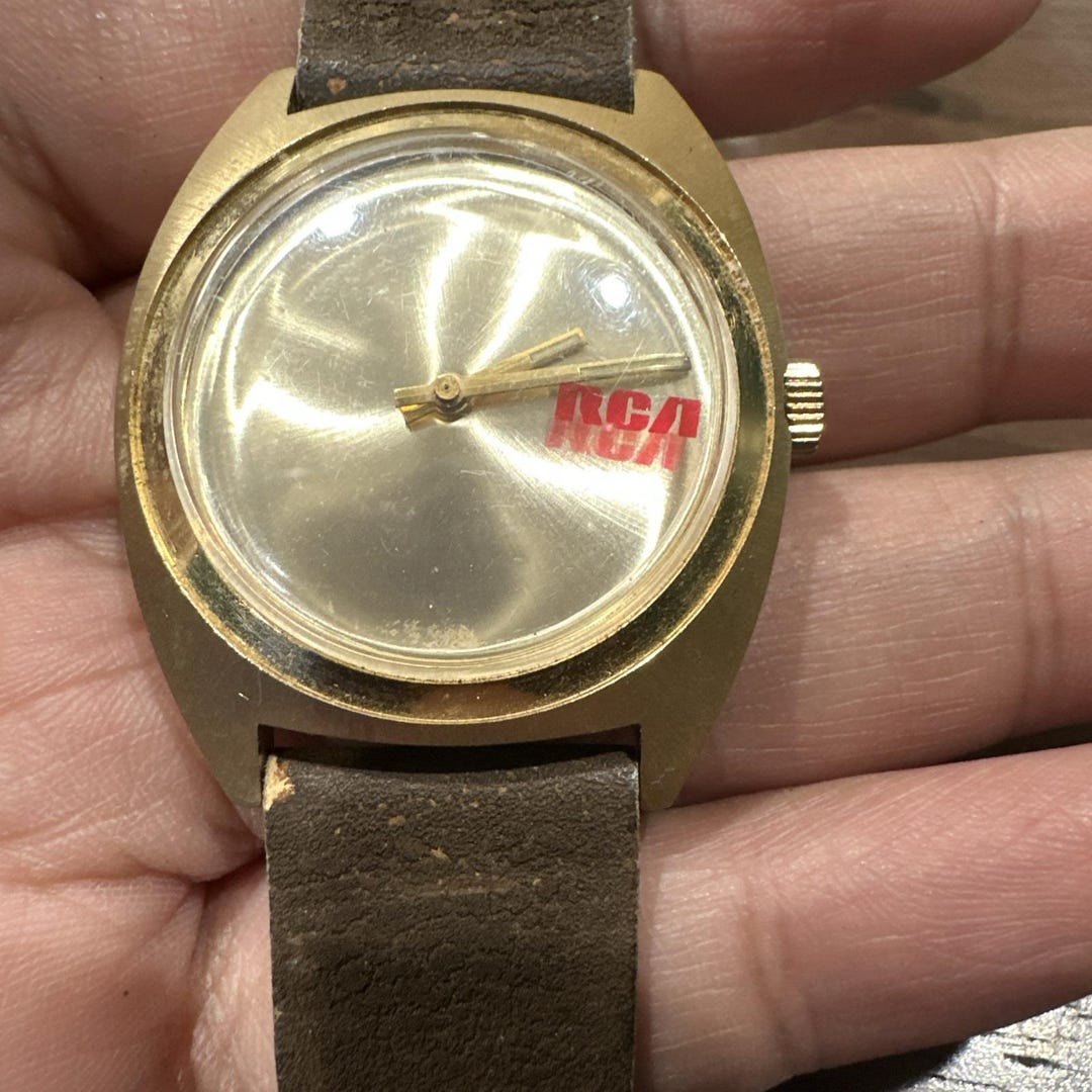 Works Vintage RCA Radio Corporation Rotating Gold Tone Watch Manual ...