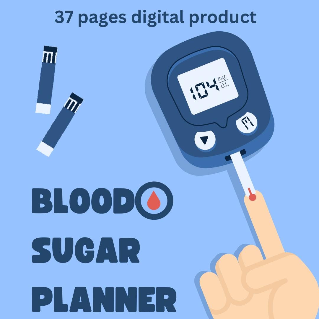 Blood Sugar Digital Planner 37 Pages - Etsy
