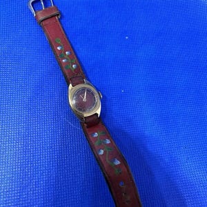 WORKING* Timex Rare Vintage Watch Red & Gold Dial Mechanical Watch With ...