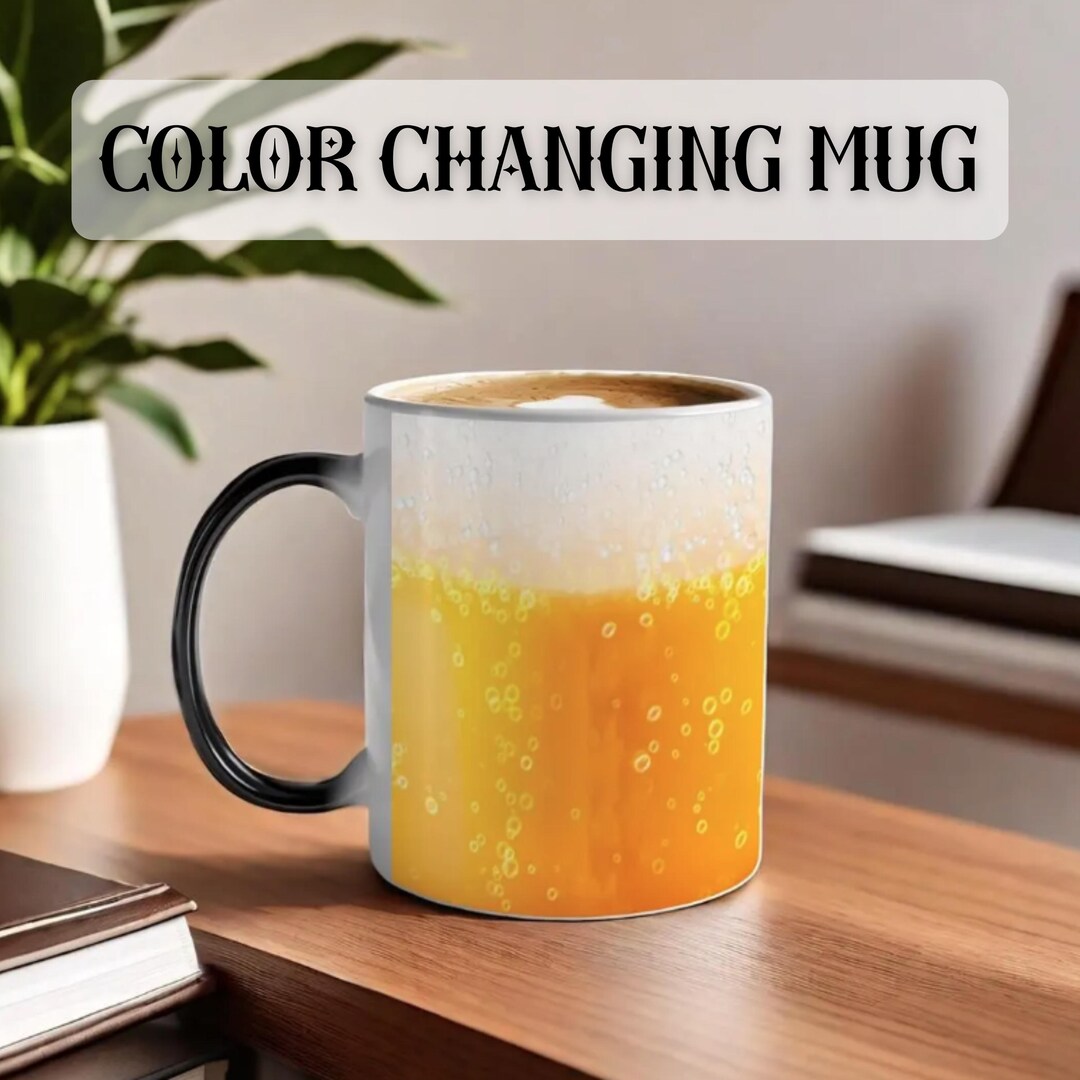 Magic Beer Mug Temperature Sensitive Color Changing Drinkware Funny ...