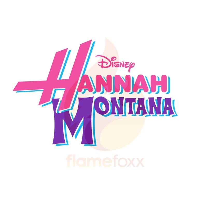 Hannah Montana SVG Tshirt, Hannah Montana PDF, Pink Hannah Montana Logo ...
