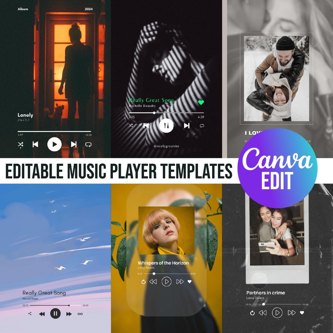 Music Player Template Canva, Music Player Plaque, Acrylic Song Art ...