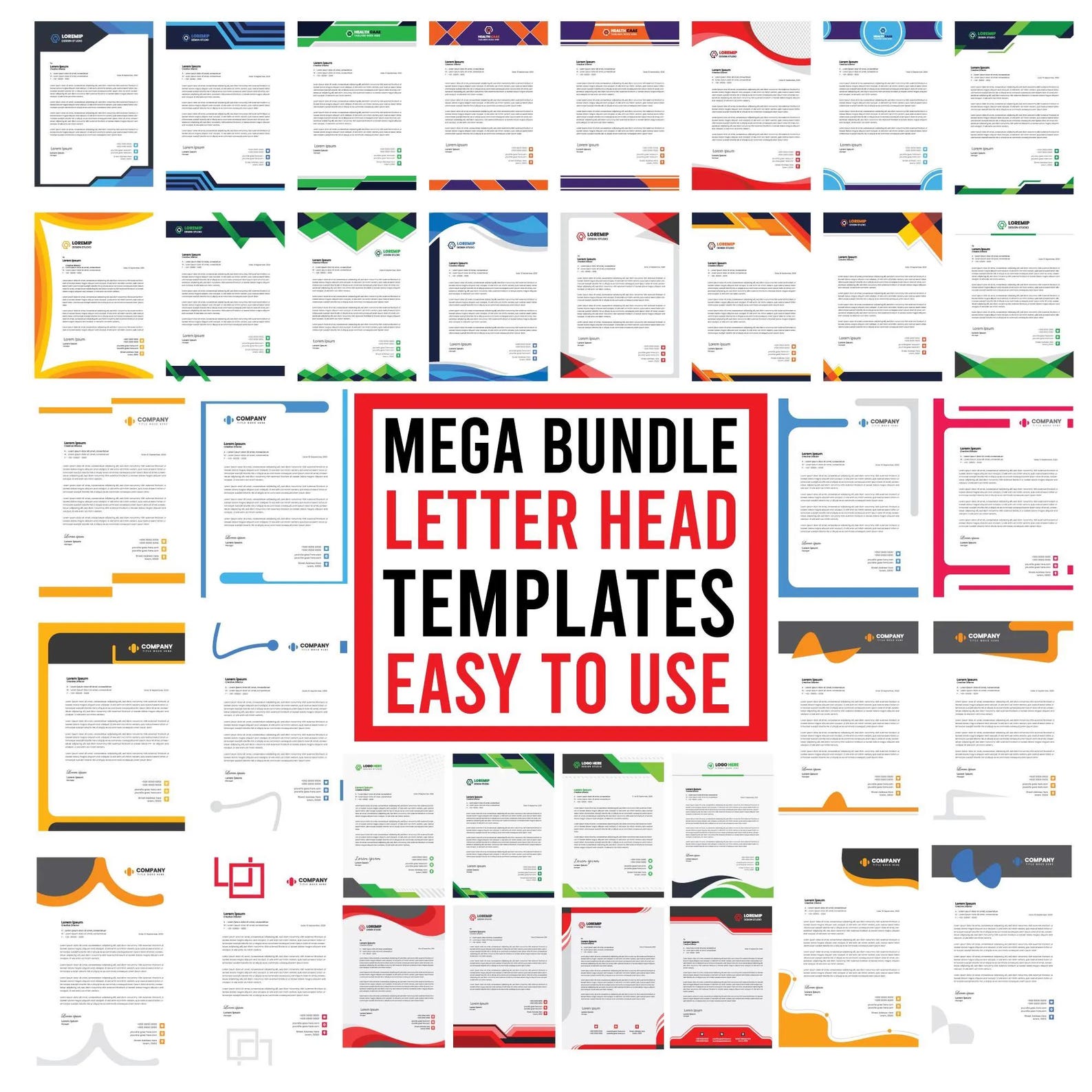 Bundle of Letterhead Template Vector | Letterhead Template | Minimalist ...