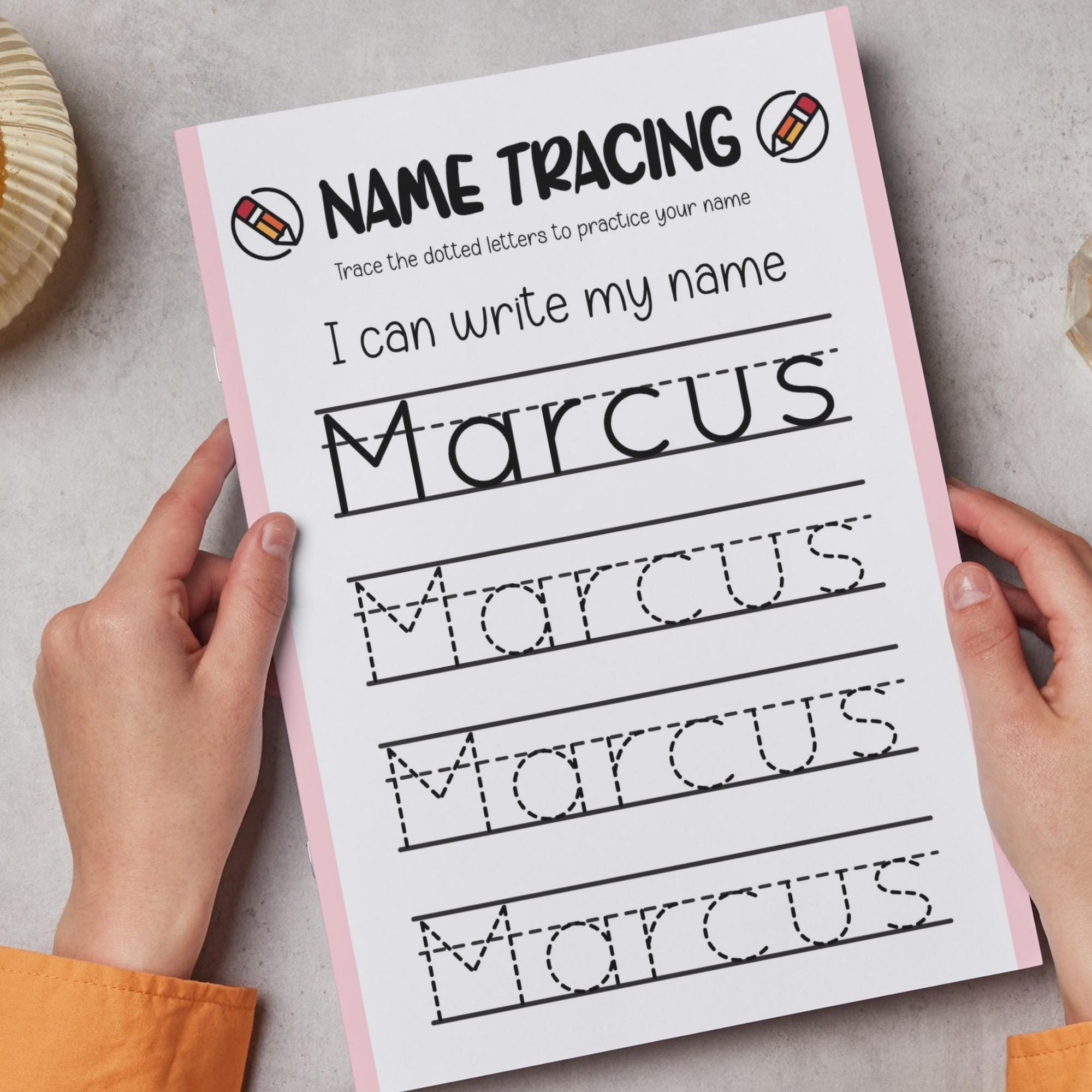 Personalized Pre-k Name Tracing Worksheet – Customizable Learning ...