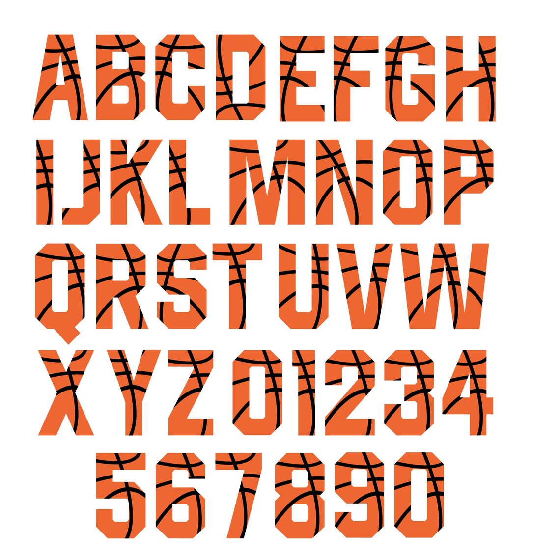 Basketball Alphabet SVG, Basketball Font SVG, Basketball Letters Svg ...
