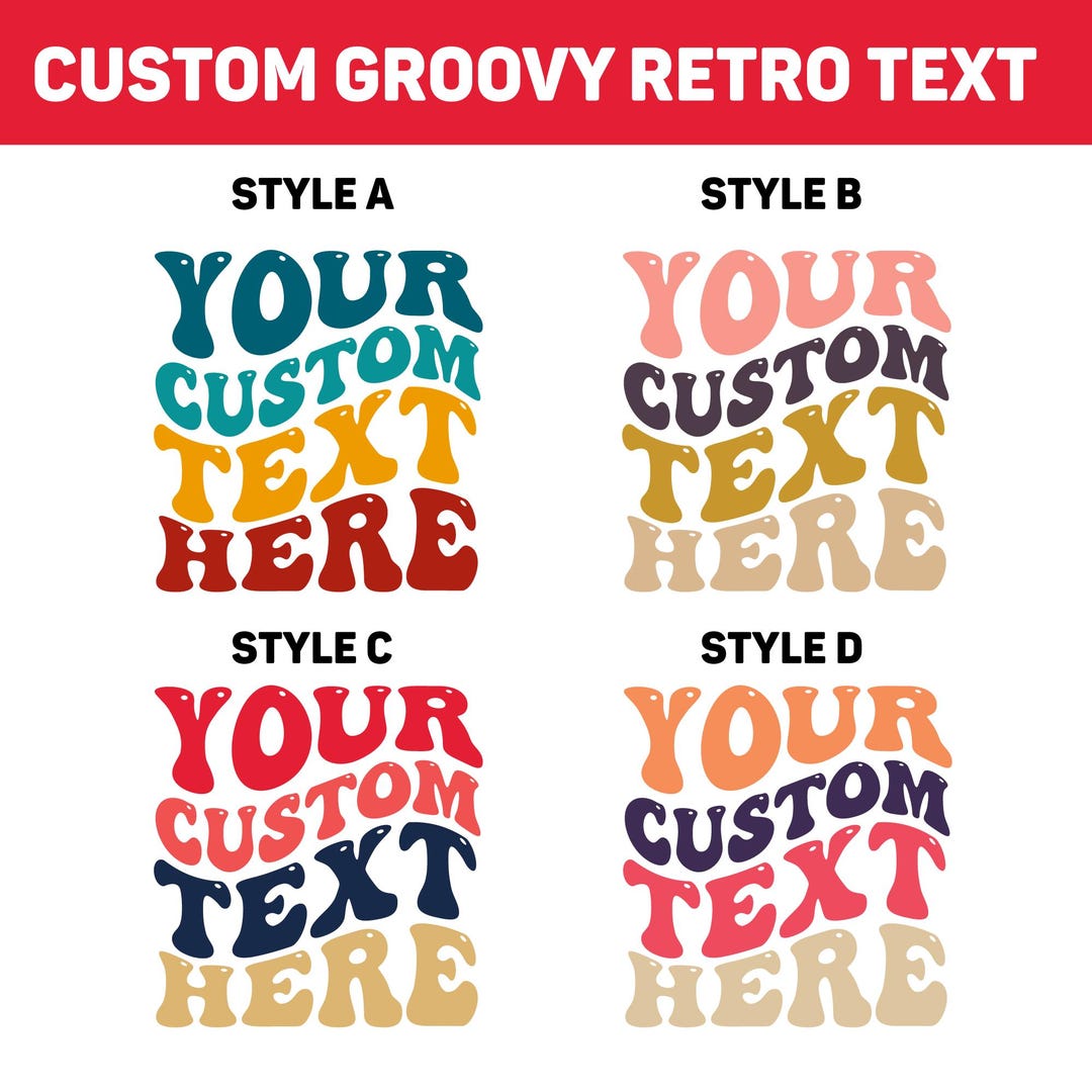 Custom Wavy Stacked Svg Png, Custom Wavy Text Svg, Personalized Text, Custom Wavy Font, Custom ...