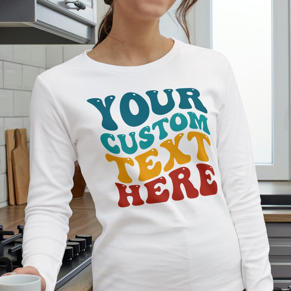 Custom Wavy Stacked Svg Png, Custom Wavy Text Svg, Personalized Text ...