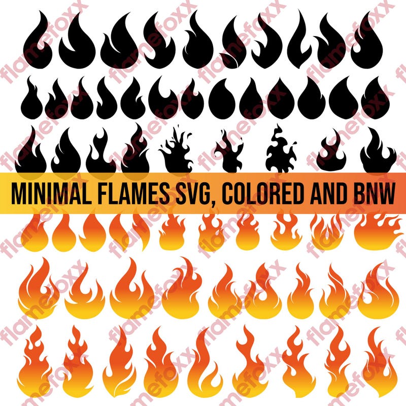 Flame Svg - Etsy