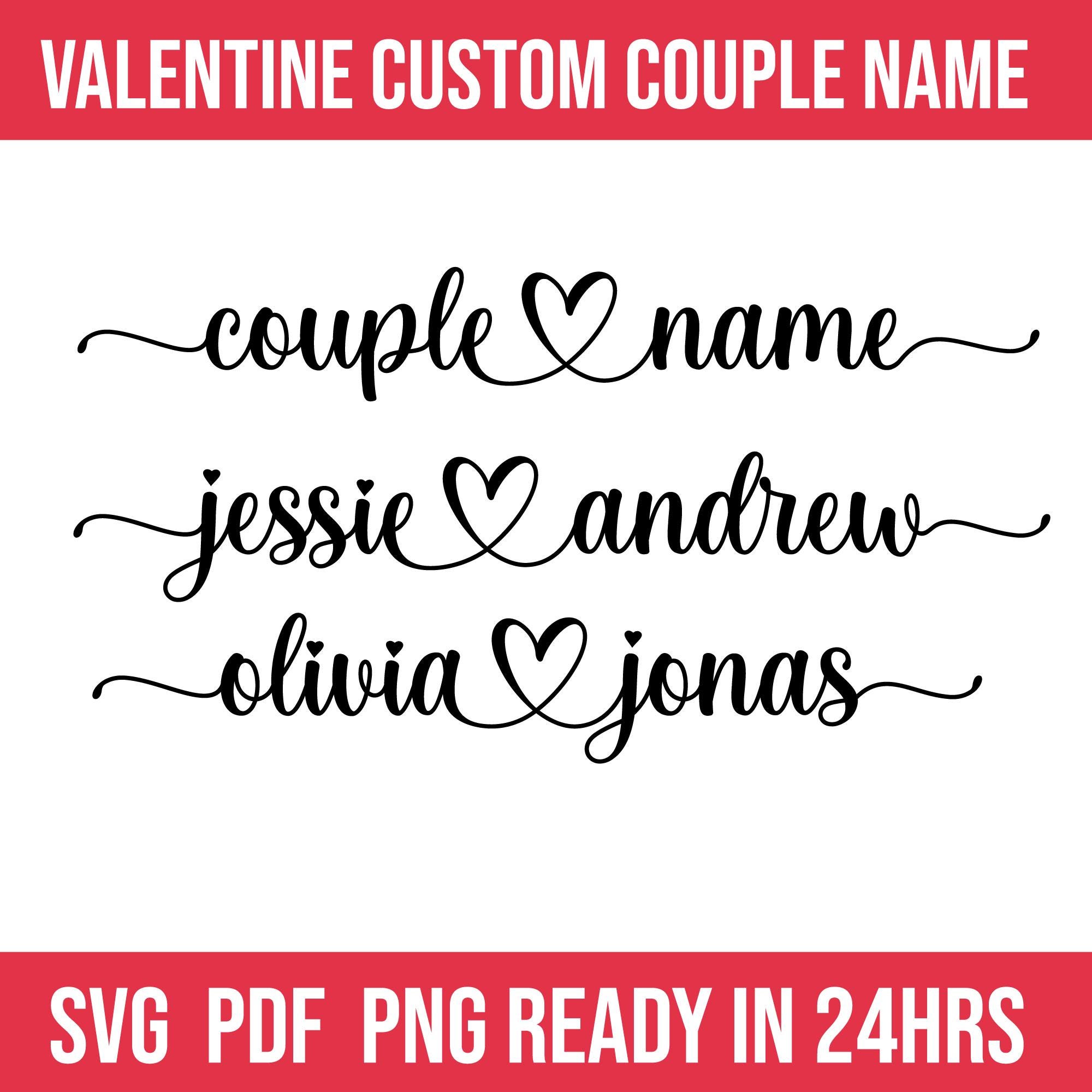 Personalized Names SVG | Custom Couple Name SVG | Couple Names With ...