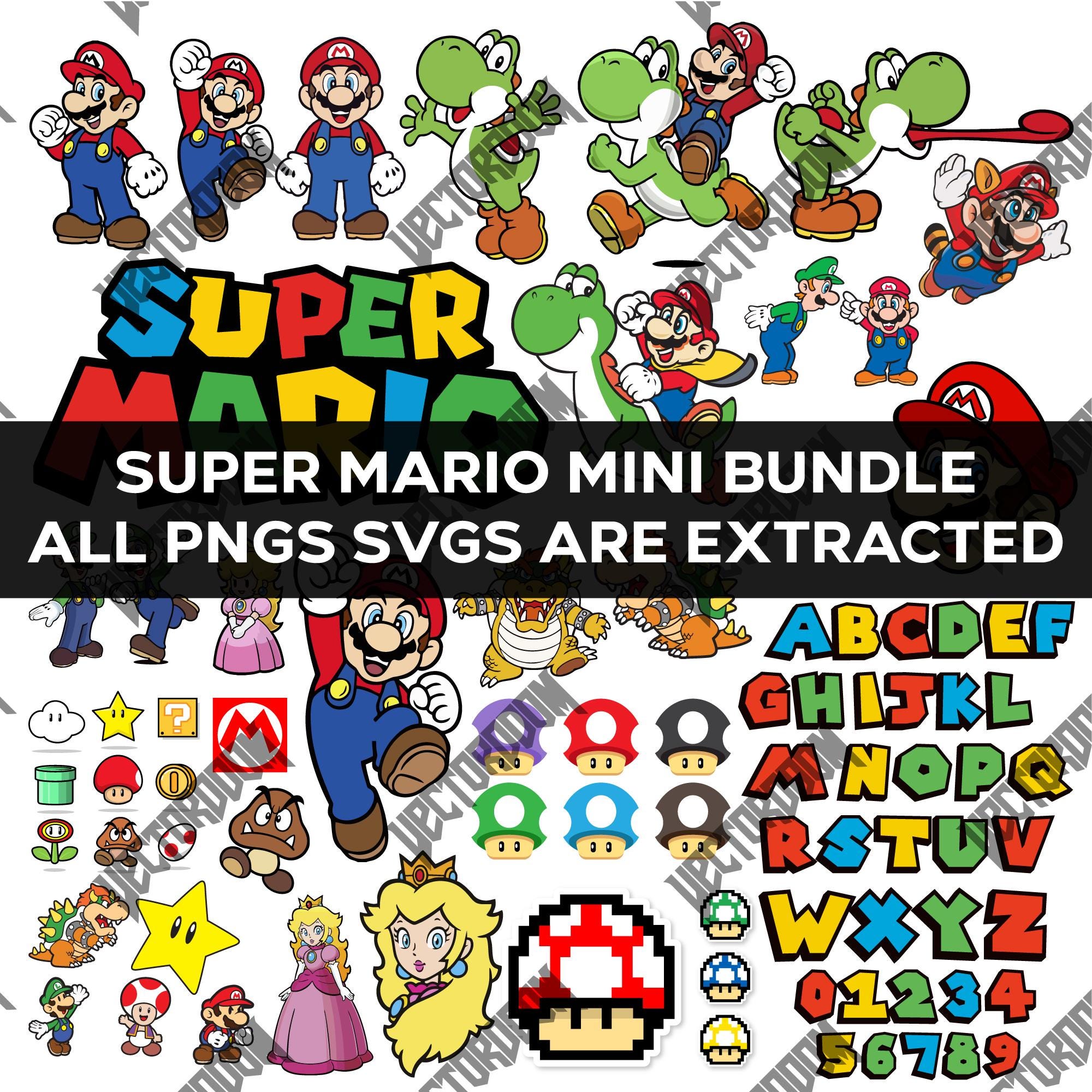Super Mario Font Svg , Mario Bros Typography, Super Mario Cool Font ...