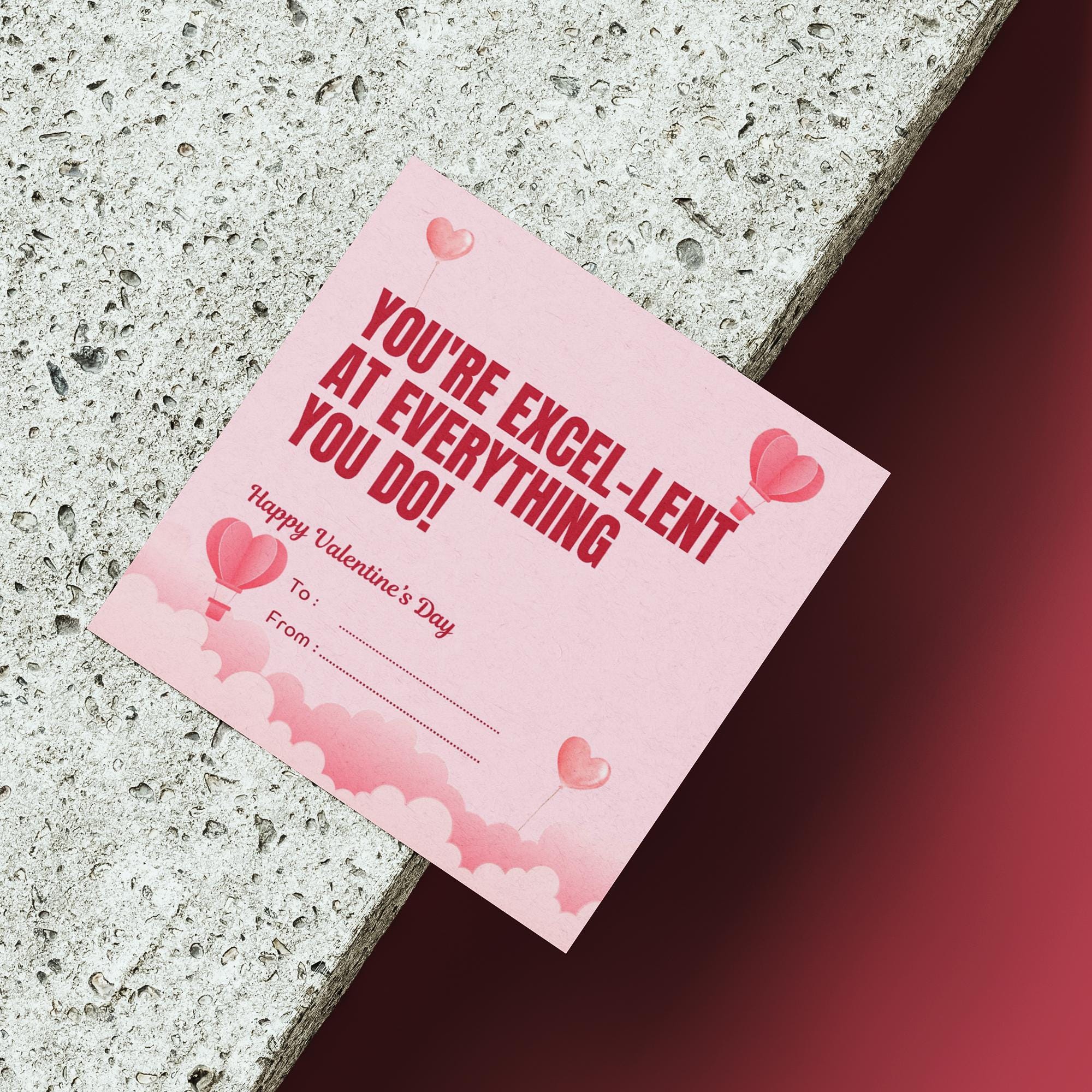 Pink Valentine Cards for Coworkers Printable Valentines Day Cards for ...