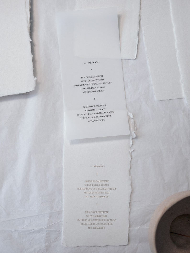 Menu Card No.01 Elite — Personalized Digital Print on Transparent Chalk ...