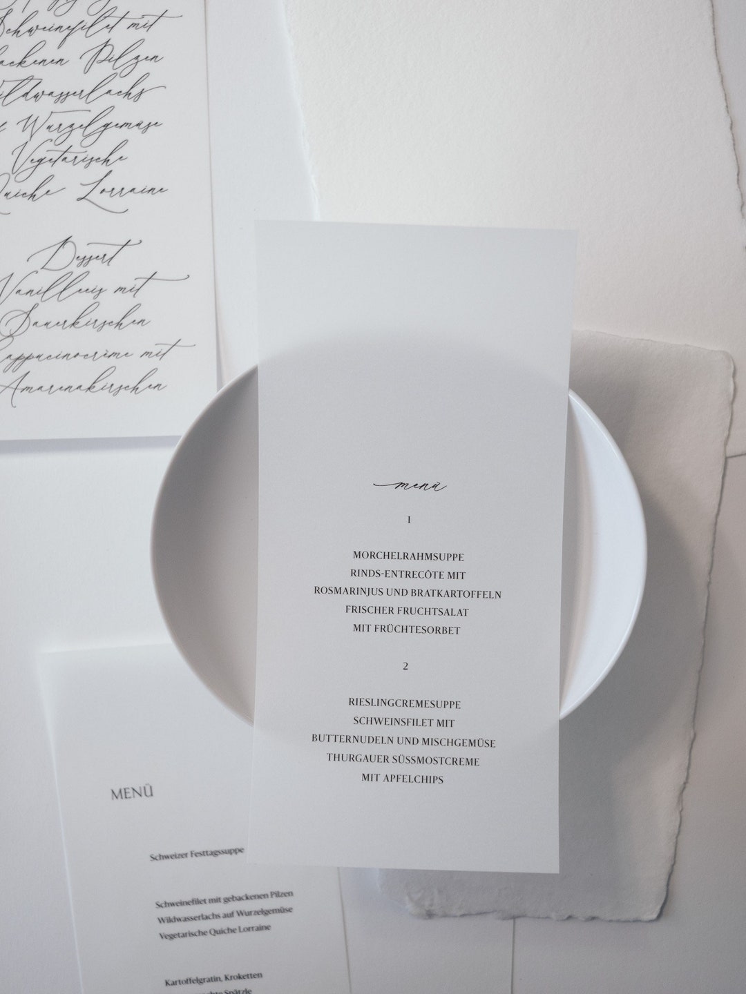 Menu Card No.01 Elite — Personalized Digital Print on Transparent Chalk ...
