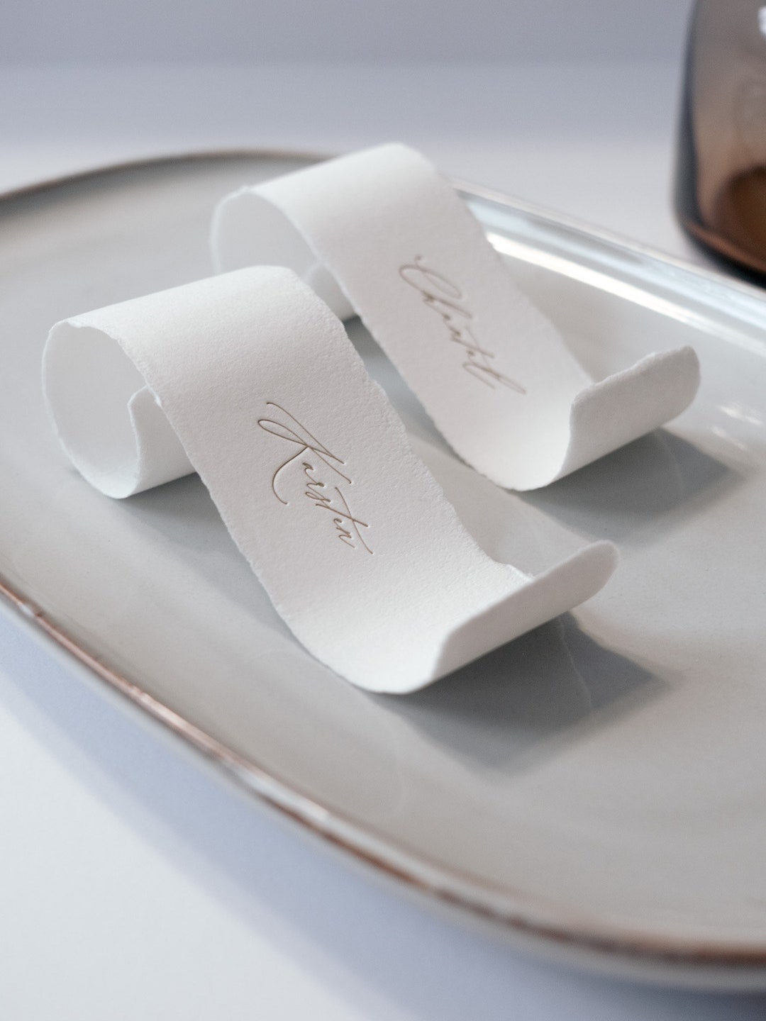 Rolled Place Card No.01 Elite Letterpress — Personalized Intaglio ...