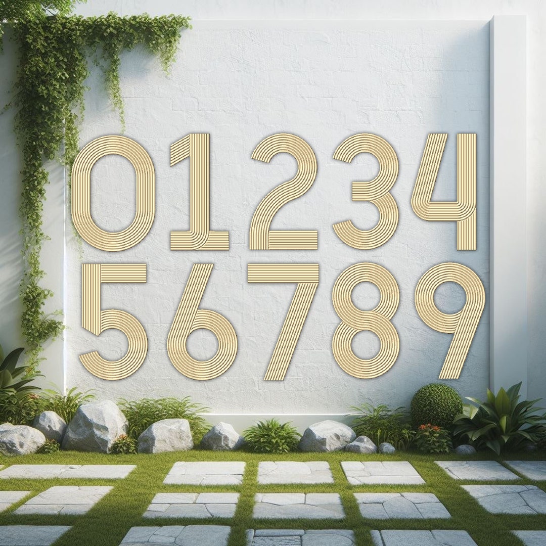 Wood Numbers & Letters Rippled wedding Decor Event Decor Chiara ...