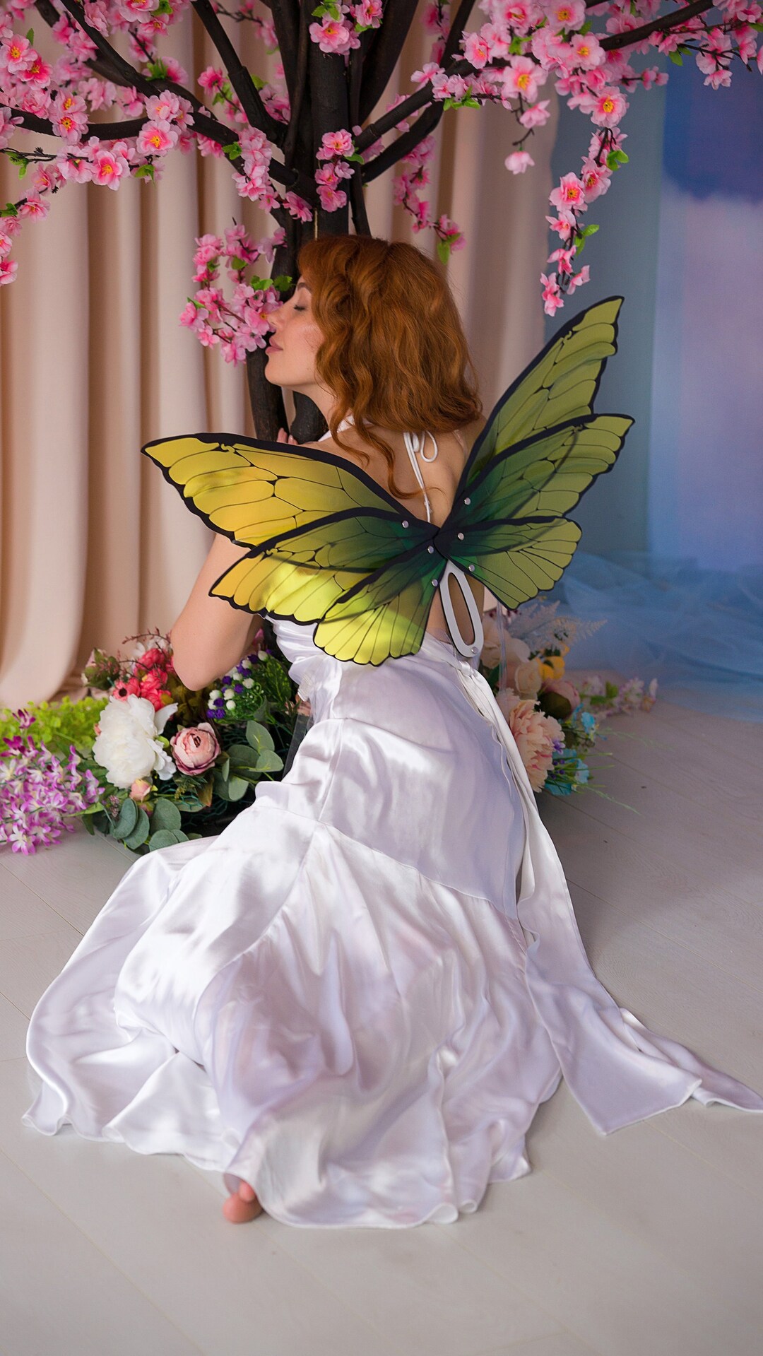 Cartoon Fairy Wings, Magic Yellow Wings, Yellow Butterfly Cosplay Wings ...