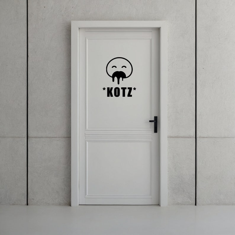 Vomiting Emoji No. 1, Sticker, Smiley Sticker Made of Vinyl Film for ...