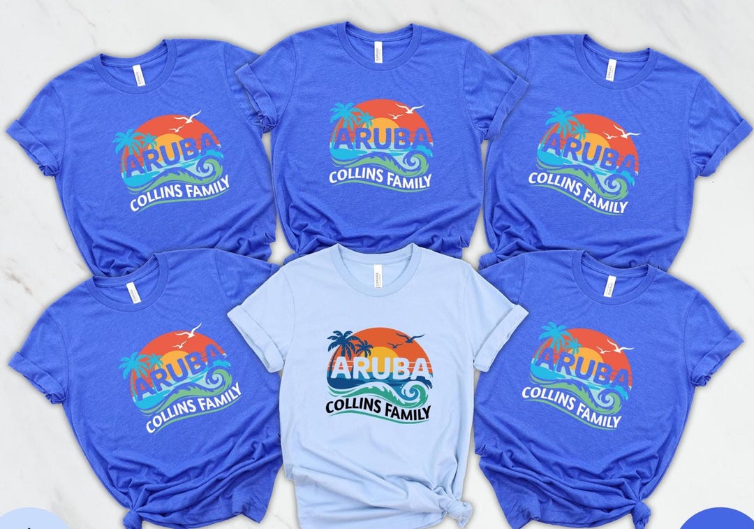 Custom Aruba Beach Shirts 2025, Family Matching Vacation Tees, Island ...