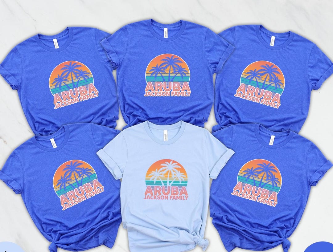 Custom Aruba Family Vacation Shirts: Matching Tropical Cruise Tees - Etsy