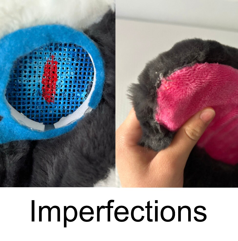 Toony Wolf Canine Fursuit Mini-partial Black and White USED Premade ...