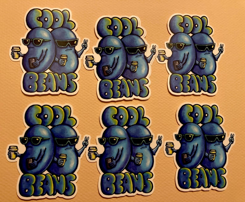 Cool Beans 2 Inch Vinyl Waterproof Die-cut Sticker - Etsy